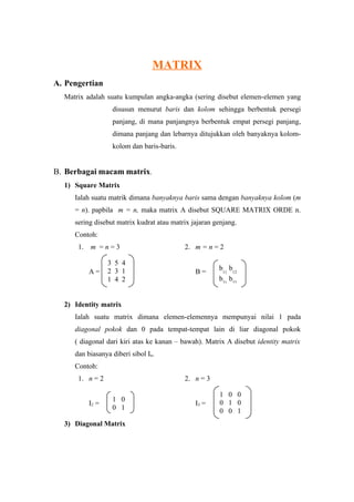 Fismat Kel. 4 Matriks & Vektor | DOC