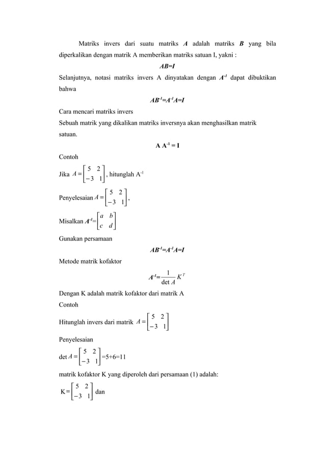 Fismat Kel. 4 Matriks & Vektor | DOC