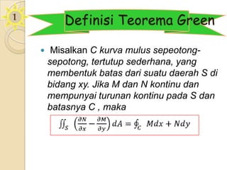 Fismat teorema green k2311073 & k2311075 | PPTX