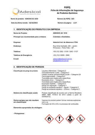 Fispq adesivo ac 1010 | PDF
