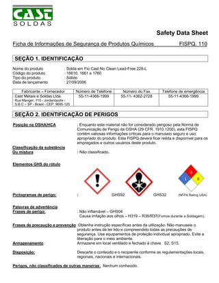 Fispq 110 solda em fio | PDF
