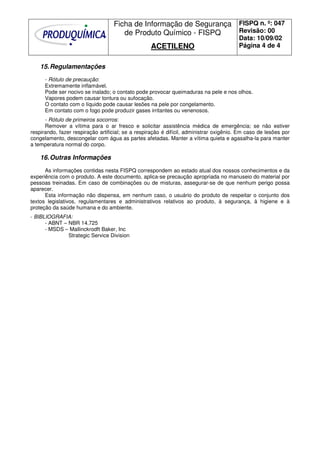 Fispq acetileno | PDF