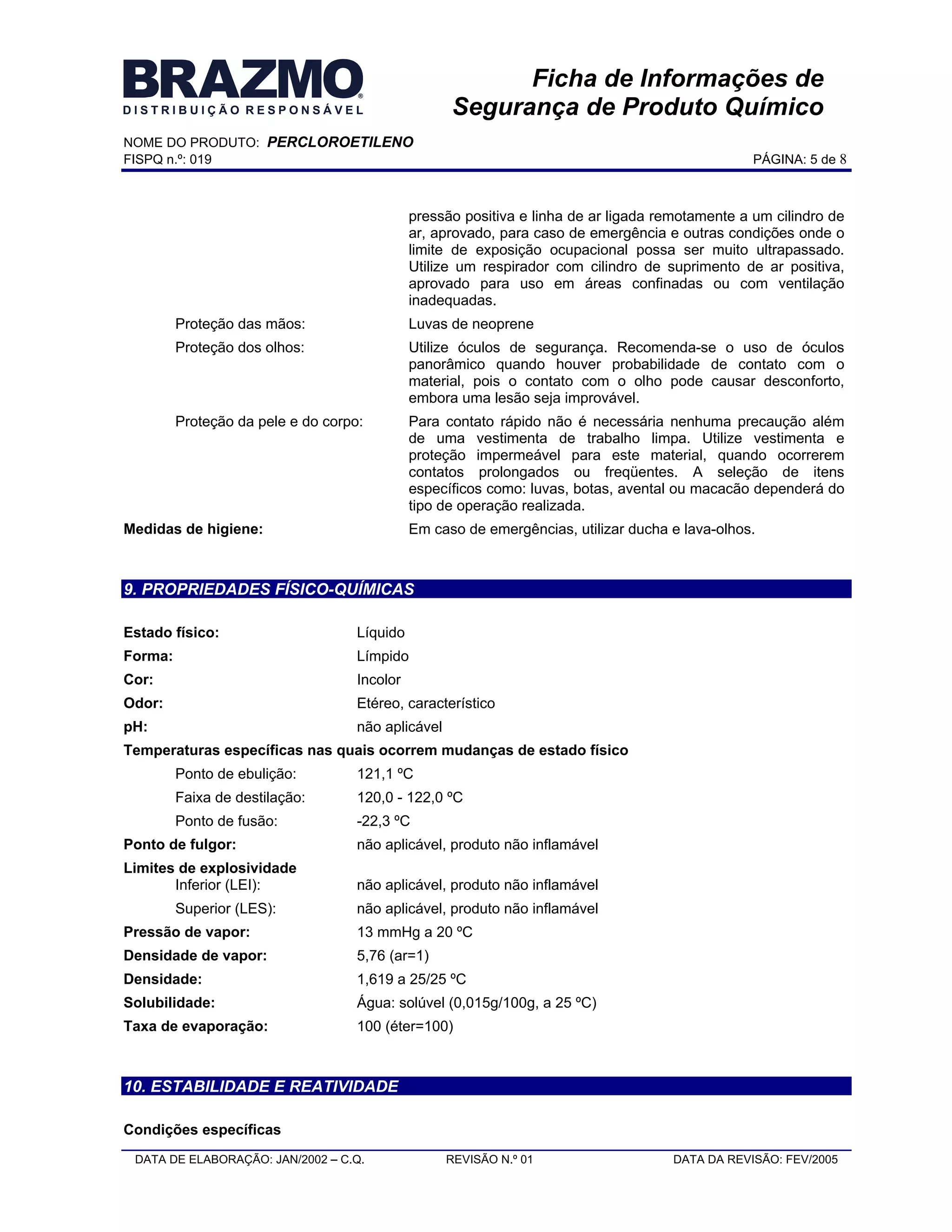 Fispq exemplo | PDF | First Aid | Injuries