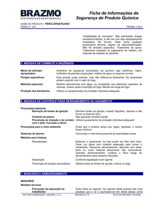 Fispq exemplo | PDF | First Aid | Injuries