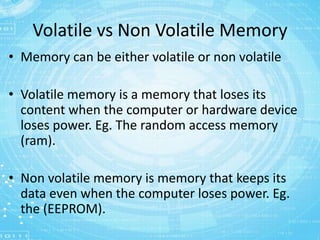 Computer Memory Systems | PPT