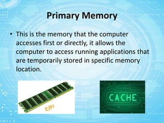 Computer Memory Systems | PPTX