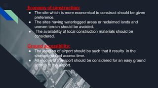 Factors influence site selection of an airport | PPTX