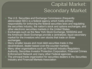 Financial markets in USA - An introduction | PPTX