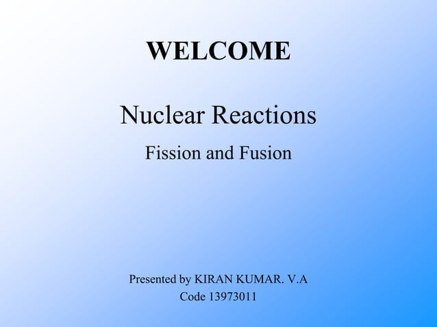 Fission and fusion | PPTX