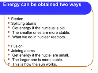 Fission and Fusion nuclear engineering 1 | PPTX