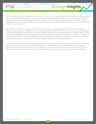 Fis strategic insights vol 1 august 2011 | PDF