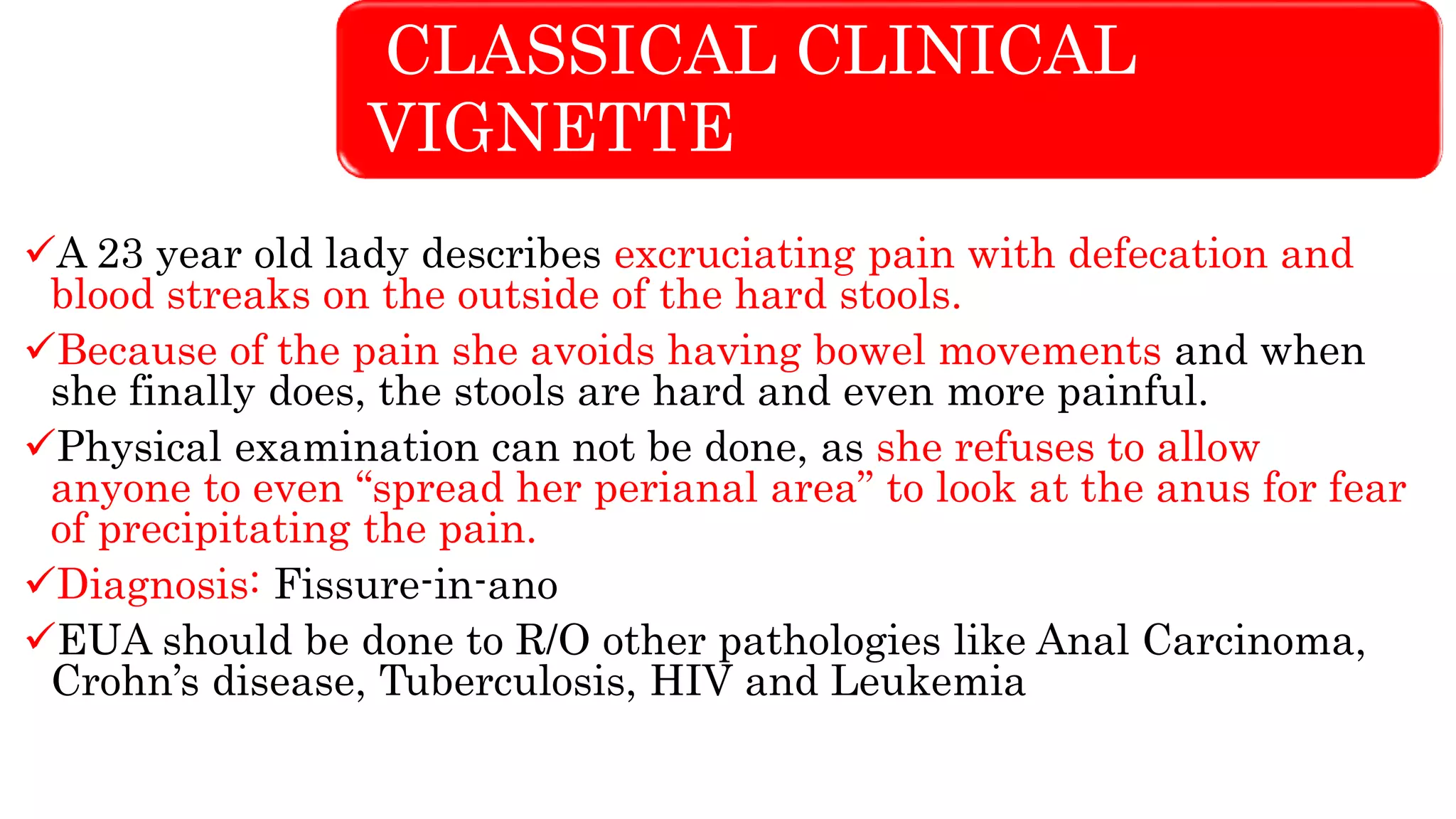 Fissure in-ano- lower gi hemorrhage | PPT