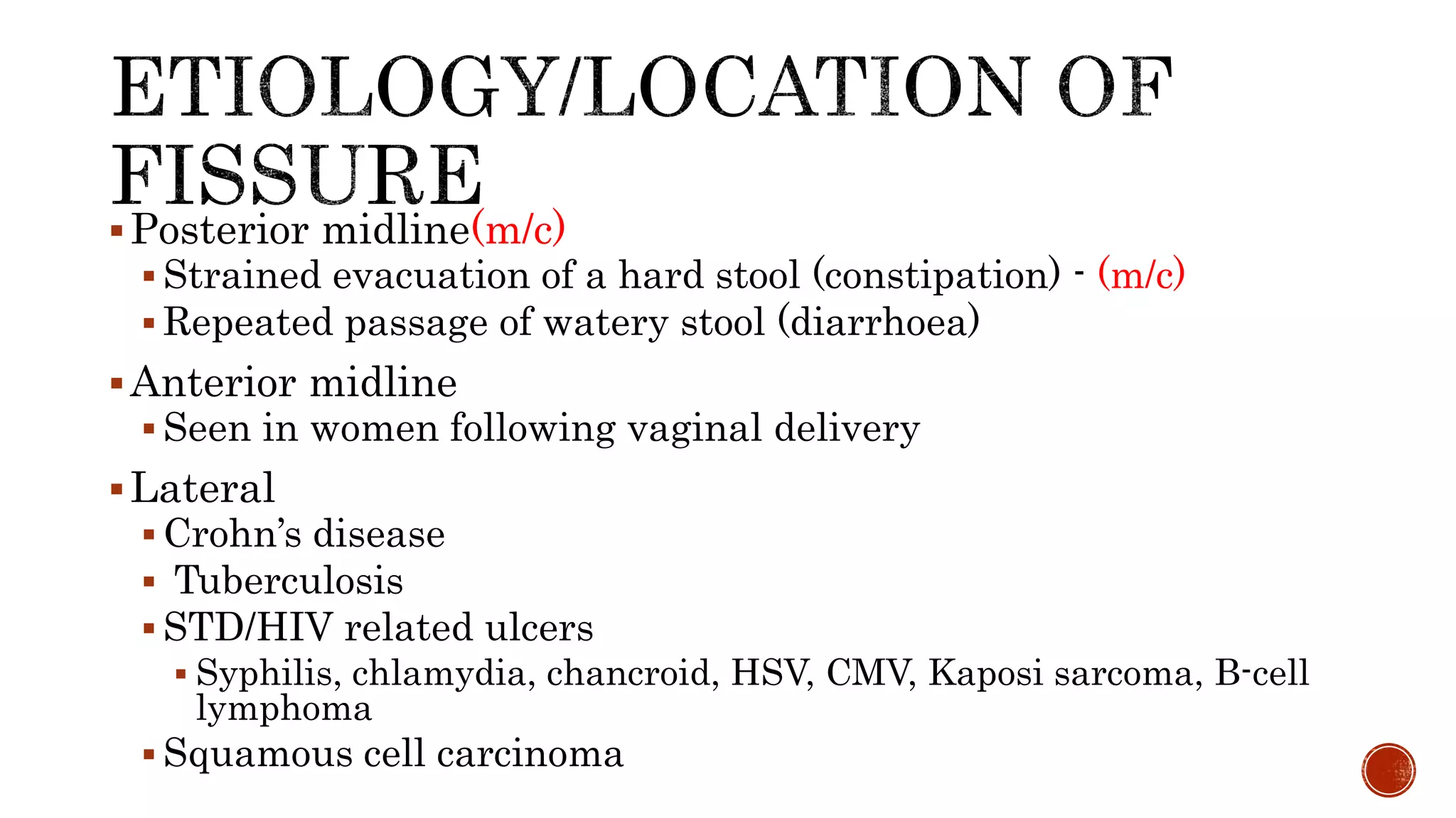 Fissure in ano | PPT