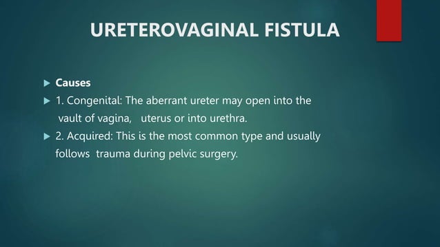 Fistula and various types in obstetrics and gynecological nursingpptx ...