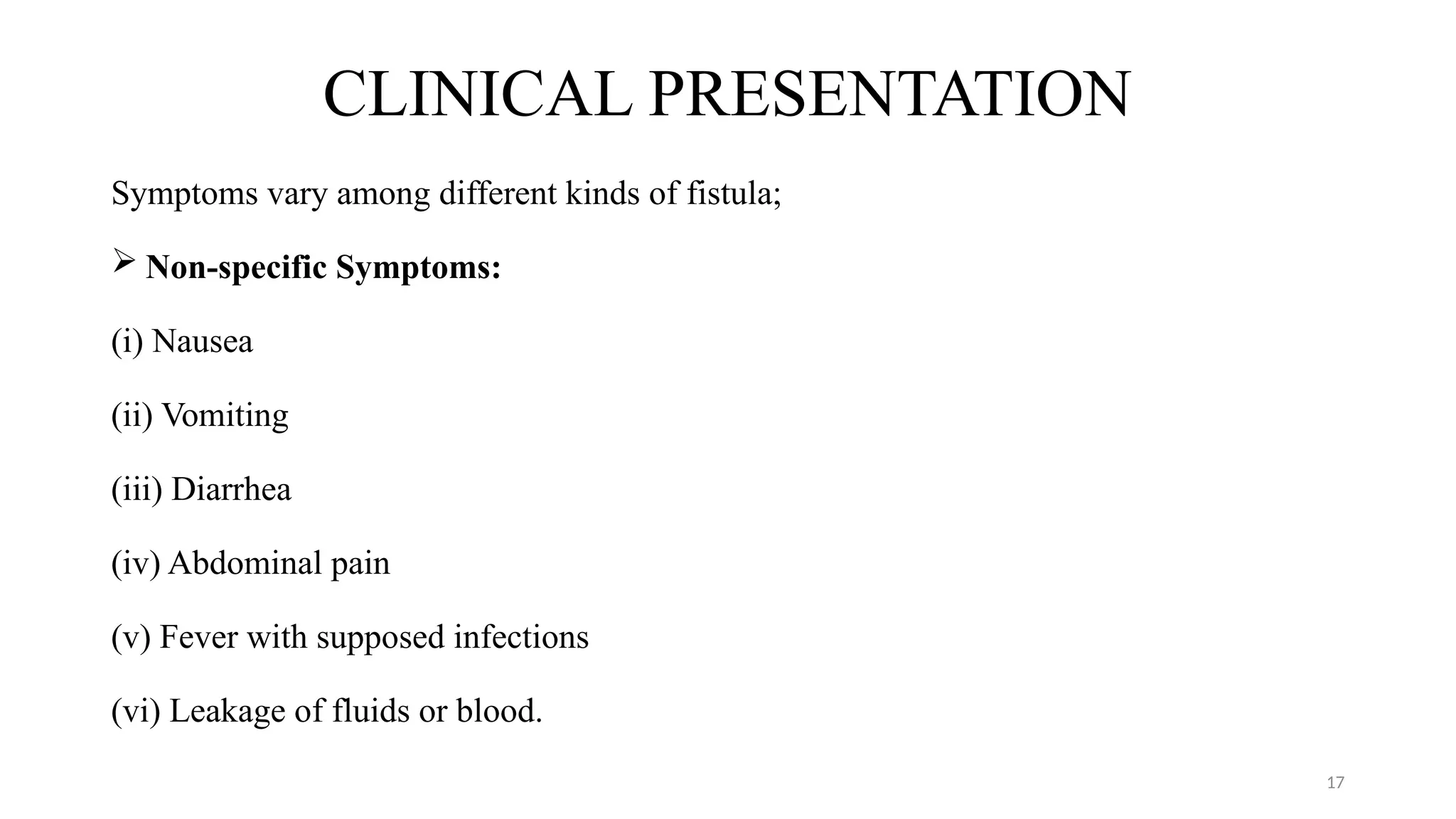A slide on Fistula and its management.pptx