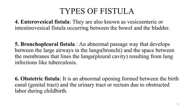 A slide on Fistula and its management.pptx