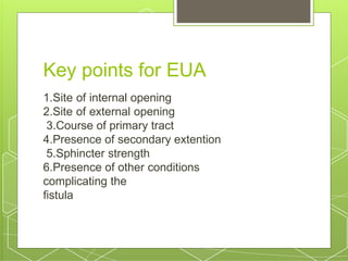 Fistula in ano - classification and management | PPTX
