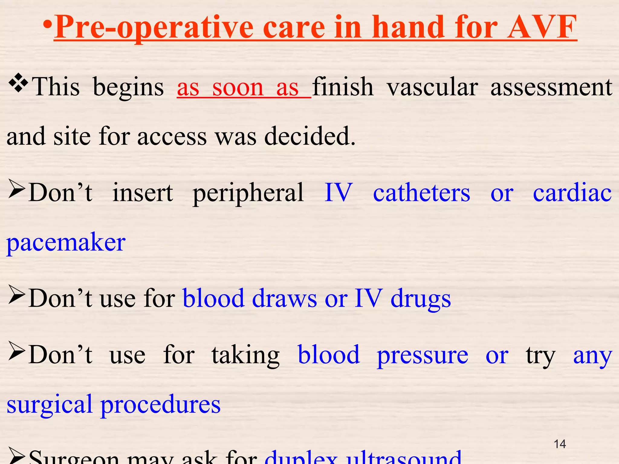 Fistula (Arteriovenous fistula -AVF) | PPT