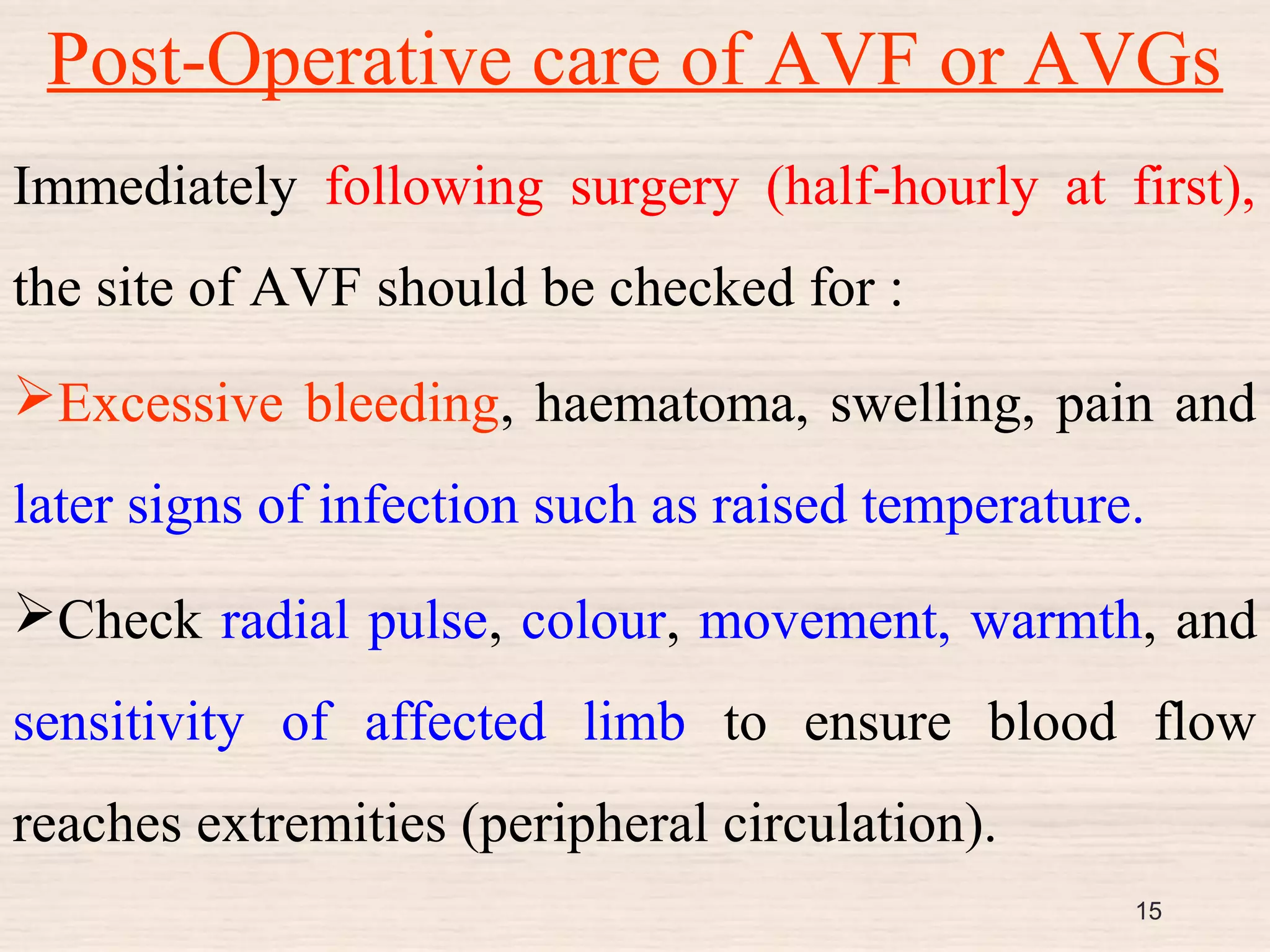 Fistula (Arteriovenous fistula -AVF) | PPT