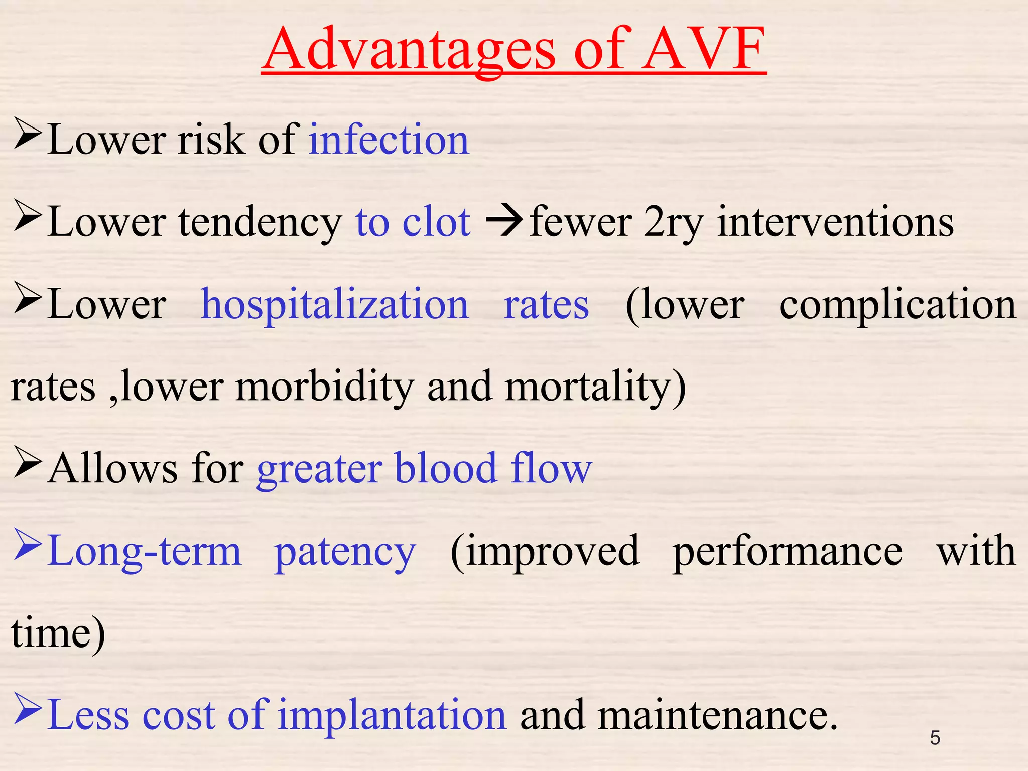Fistula (Arteriovenous fistula -AVF) | PPT
