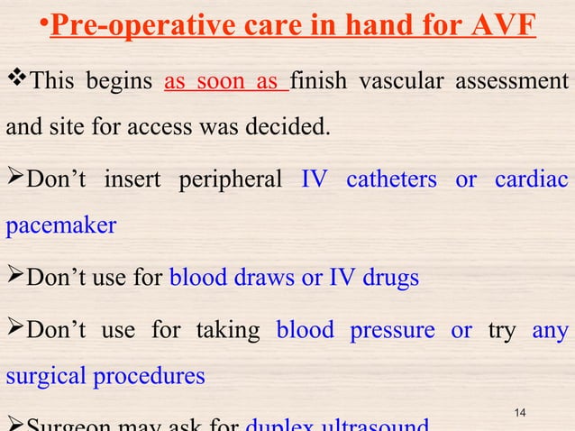 Fistula (Arteriovenous fistula -AVF) | PPT