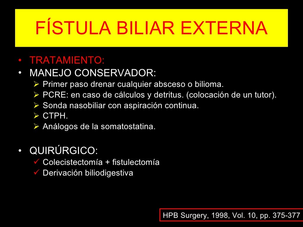 FISTULAS BILIARES
