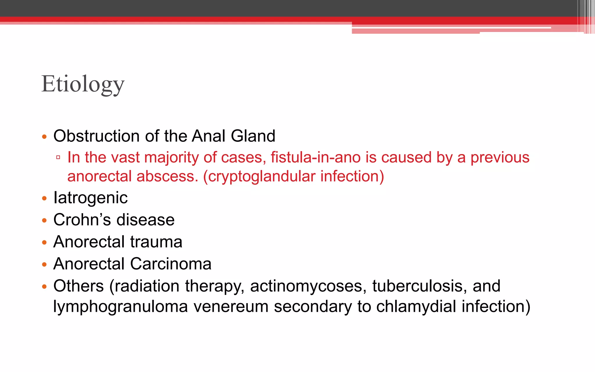 Fistula in ano | PPTX