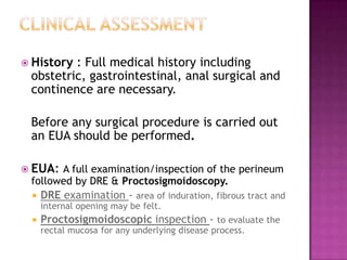 Fistula in ano | PPTX