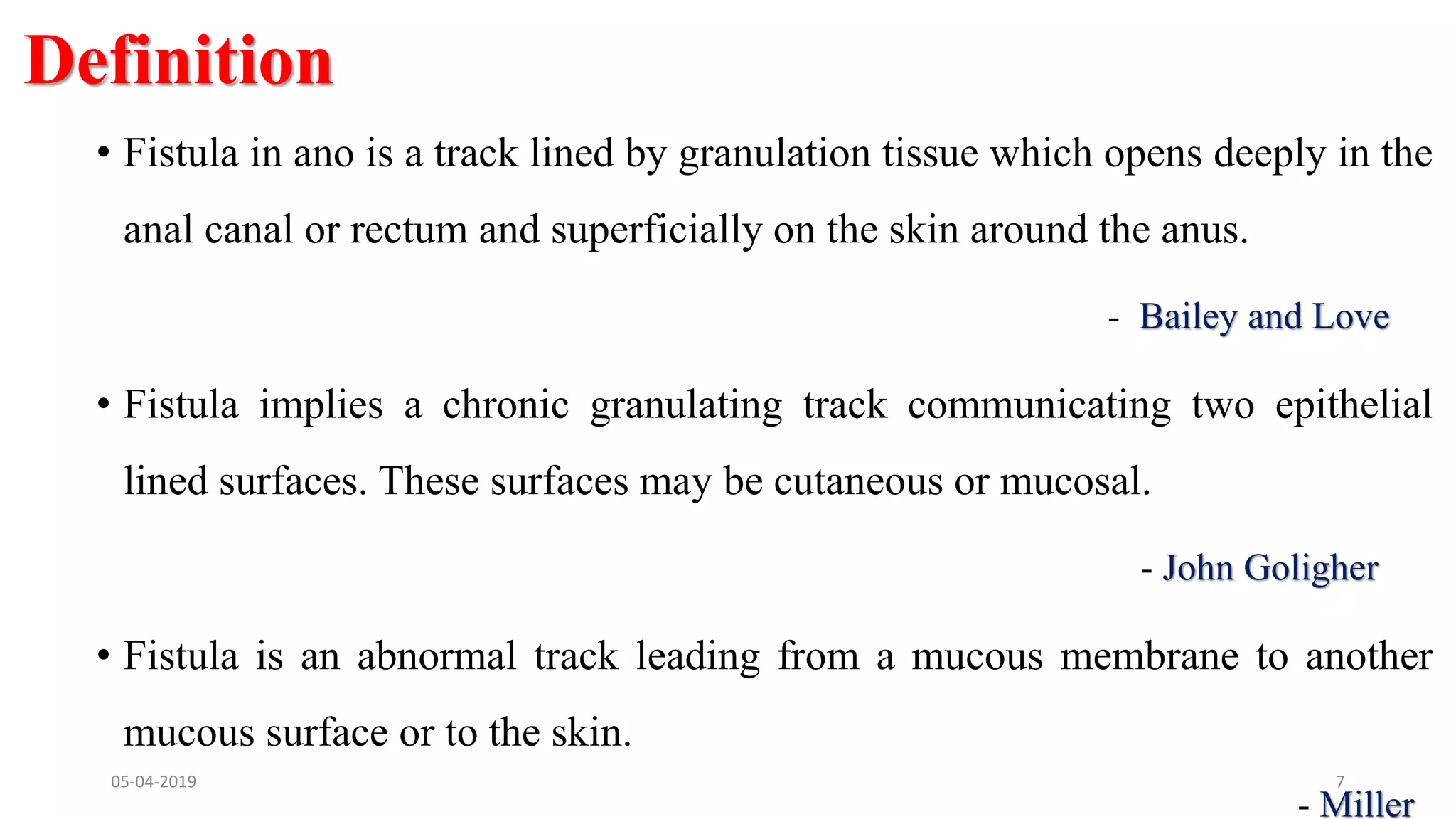 Fistula in ano by Dr.Abhishek S L | PDF