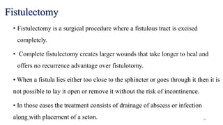 Fistula in ano by Dr.Abhishek S L | PDF