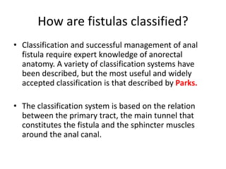 Fistula in ANO | PPT
