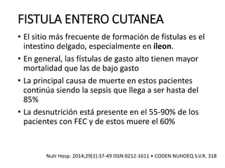 Fistulas enterocutaneas | PPTX