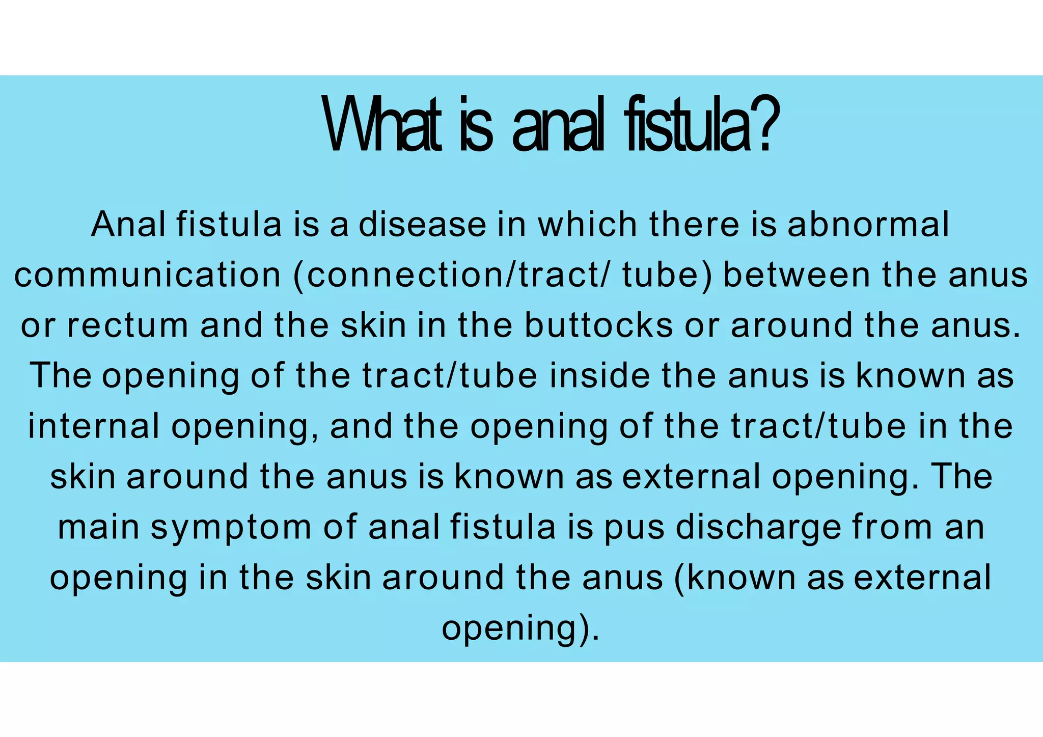Fistula treatment without surgery | PPTX