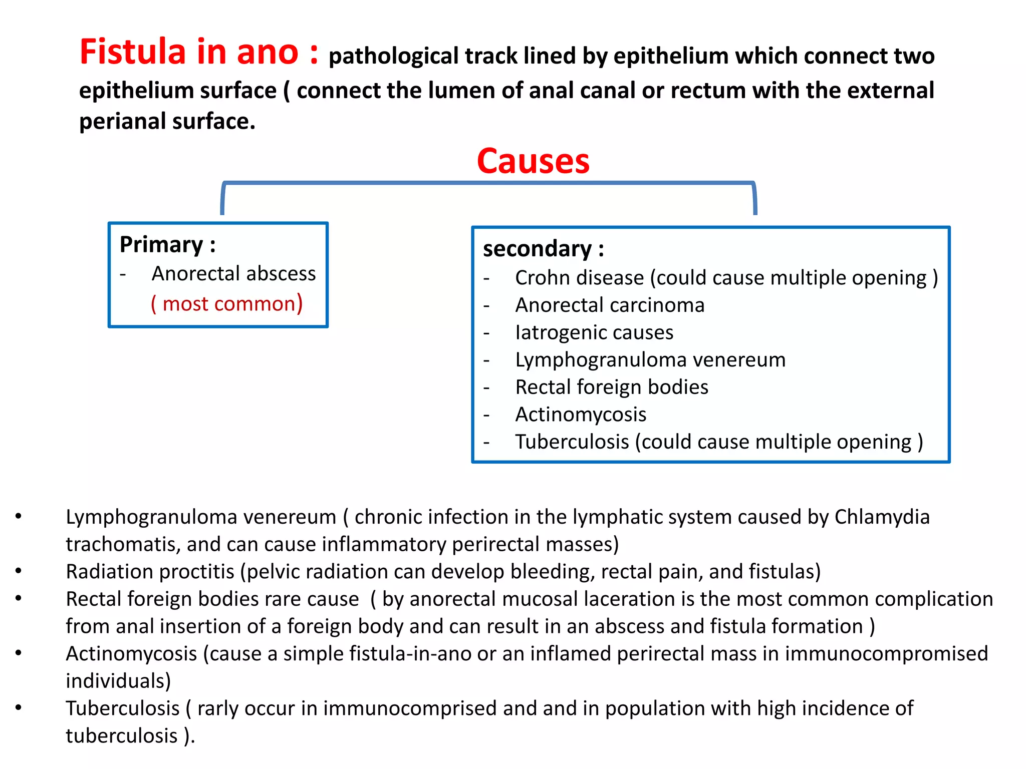 Fistulo in ano | PPTX