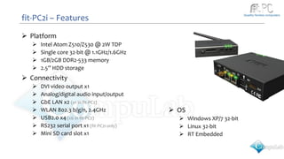 Fit pc-product-line-overview | PPT