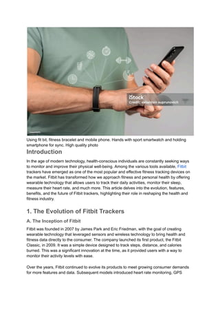 “Fitbit Trackers: Revolutionizing Fitness and Health Through Wearable ...