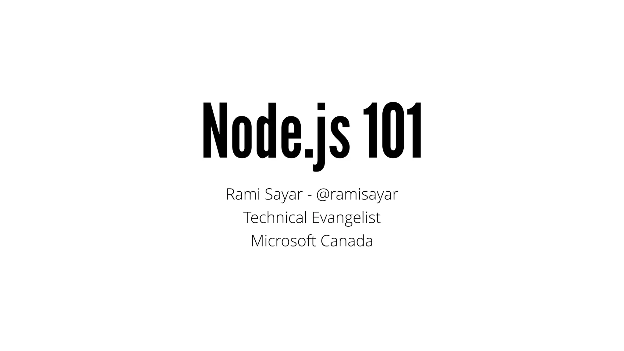 FITC - Node.js 101 | PPT