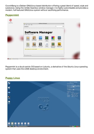 Top Lightweight Linux Distros | PDF
