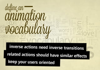 Animating the Interactive Experience | PDF