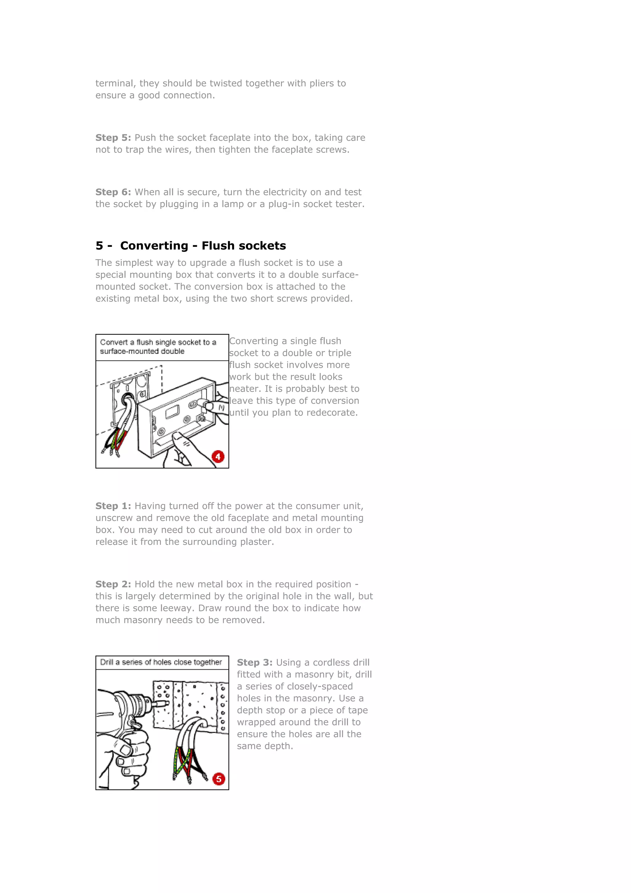 Fit extra electrical sockets | PDF