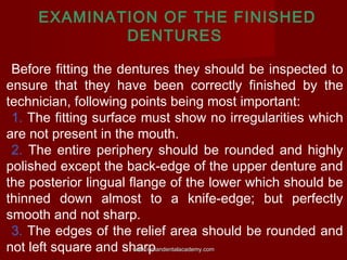 complete denture instructions to patients/ orthodontic practice | PPT ...