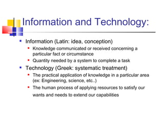 Basics of information technology | PPT