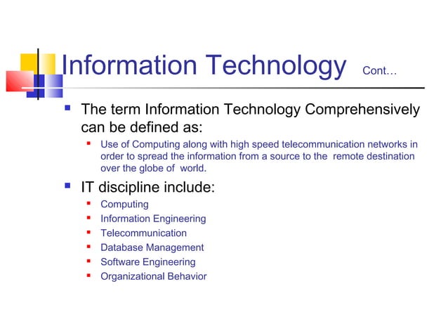 Basics of information technology | PPT