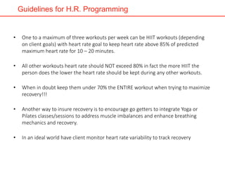 Heart Rate Training Guide for Personal Trainers | PPT