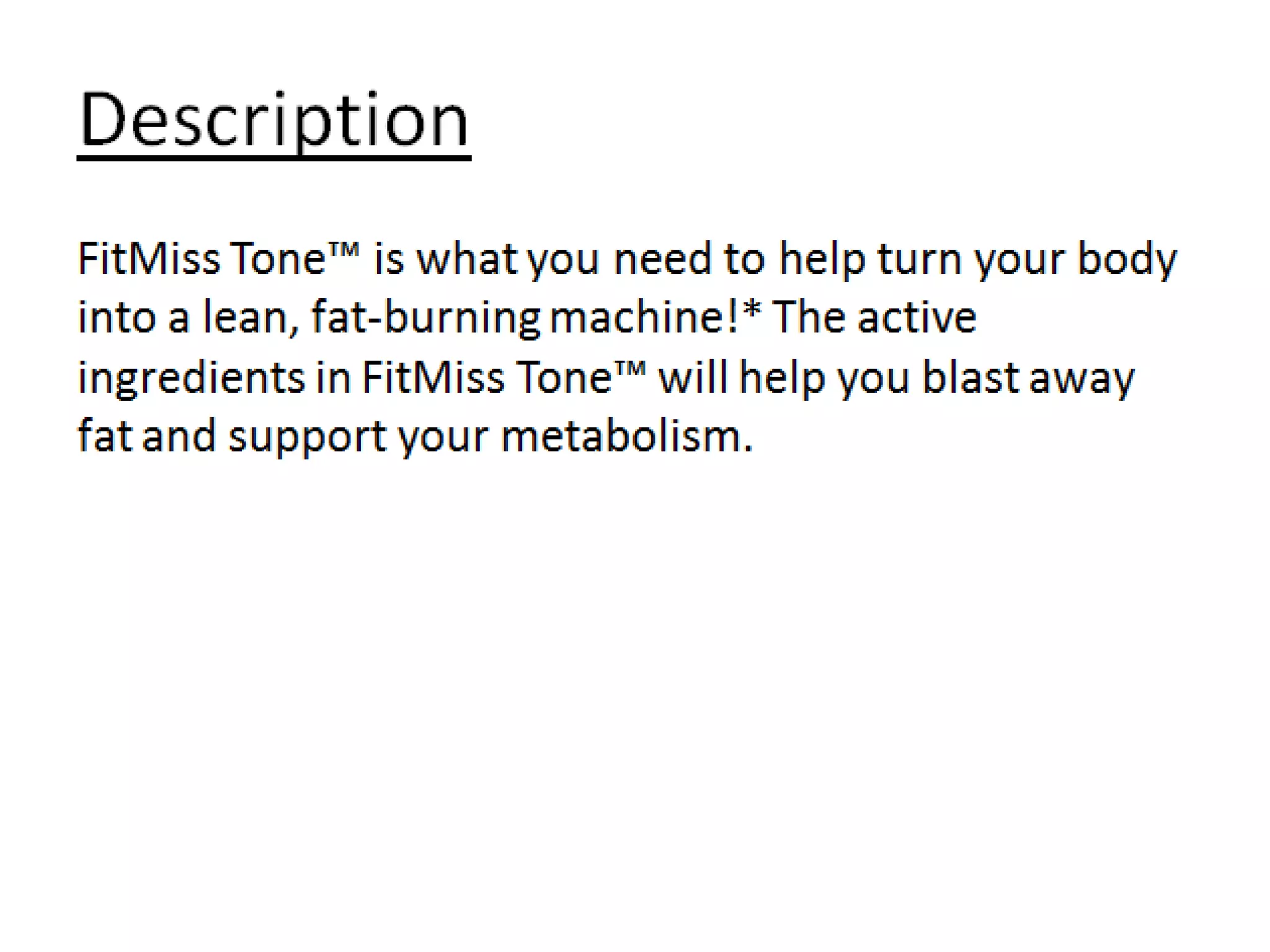 Fit miss tone | PPTX | Bodybuilding | Sports