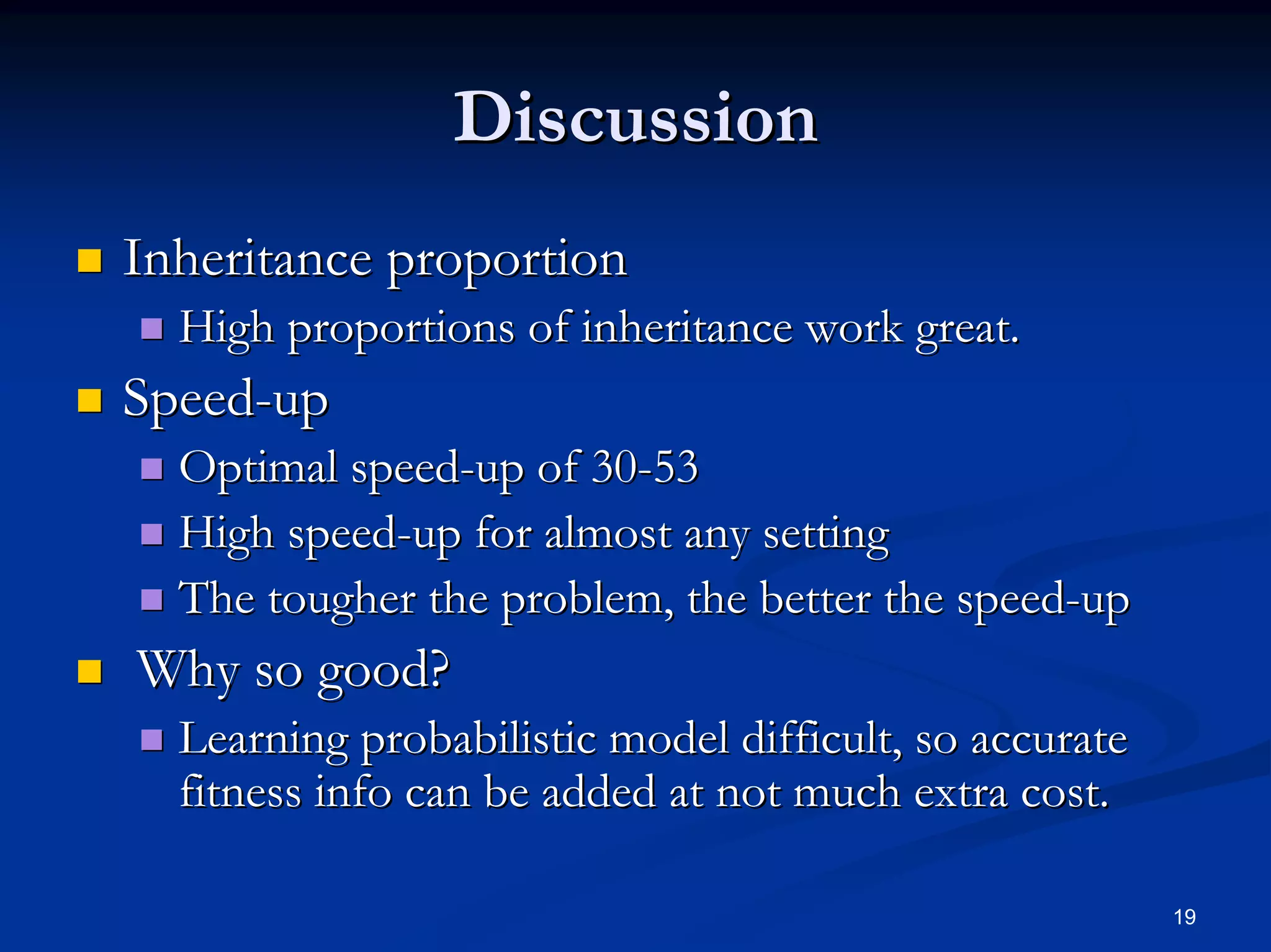 Fitness Inheritance In The Bayesian Optimization Algorithm Ppt
