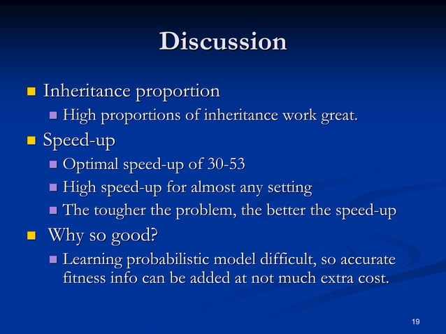 Fitness Inheritance In The Bayesian Optimization Algorithm Ppt