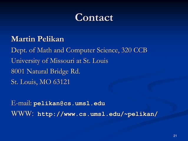 Fitness Inheritance In The Bayesian Optimization Algorithm Ppt