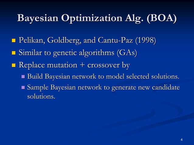 Fitness Inheritance In The Bayesian Optimization Algorithm Pdf