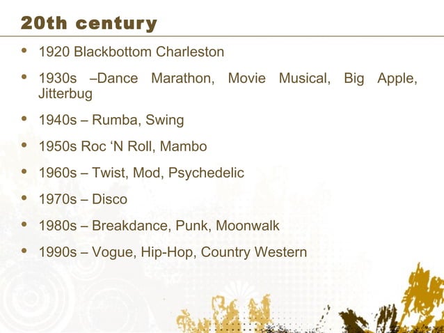 the evolution of dance through the years | PPT